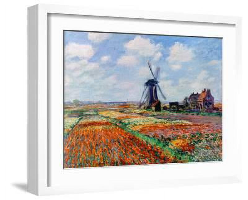 Monet Tulip Fields, 1886, Scenic World Culture Framed Art Print Wall ...
