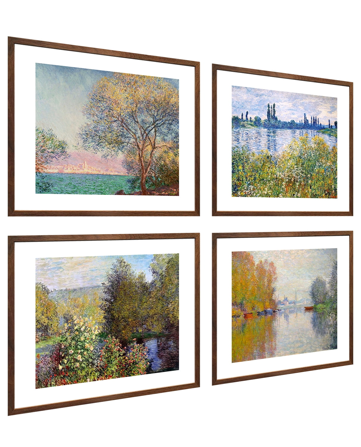 Monet Wall Art 4 Pcs,Claude Monet Print,Corner of The Garden Painting ...