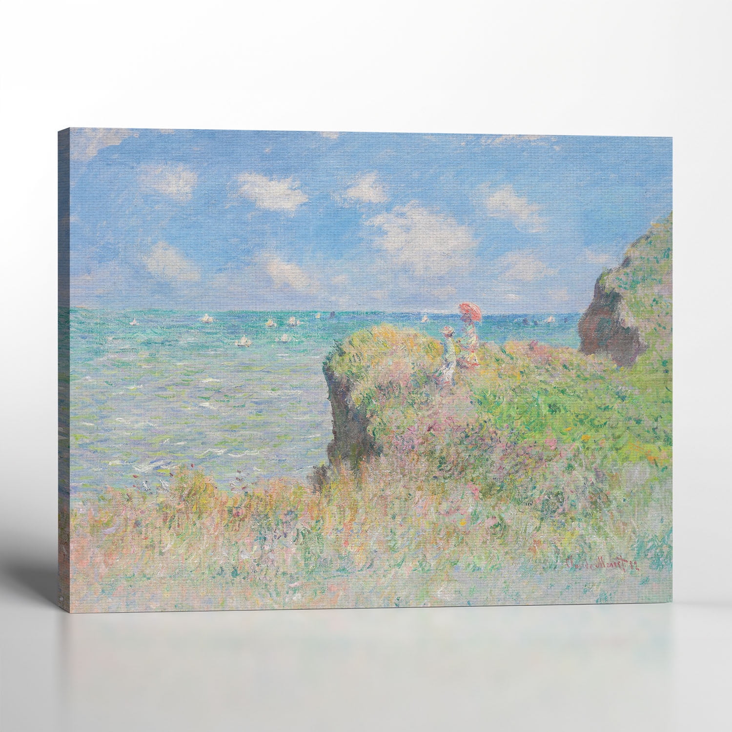 Monet Wall Art, Impressionist Wall Art, Cliff Walk At Purville Canvas ...