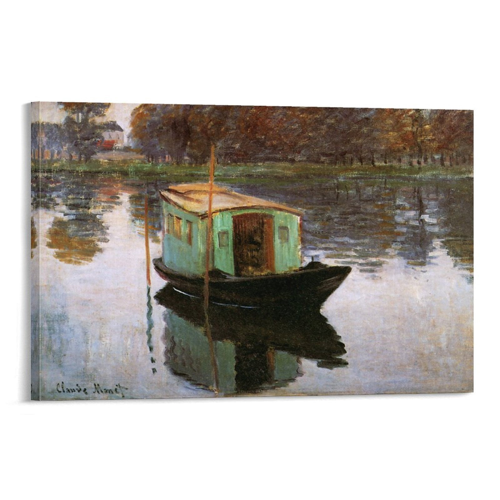 Monet's Studio Boat by Claude Monet Posters Canvas Wall Art Prints ...