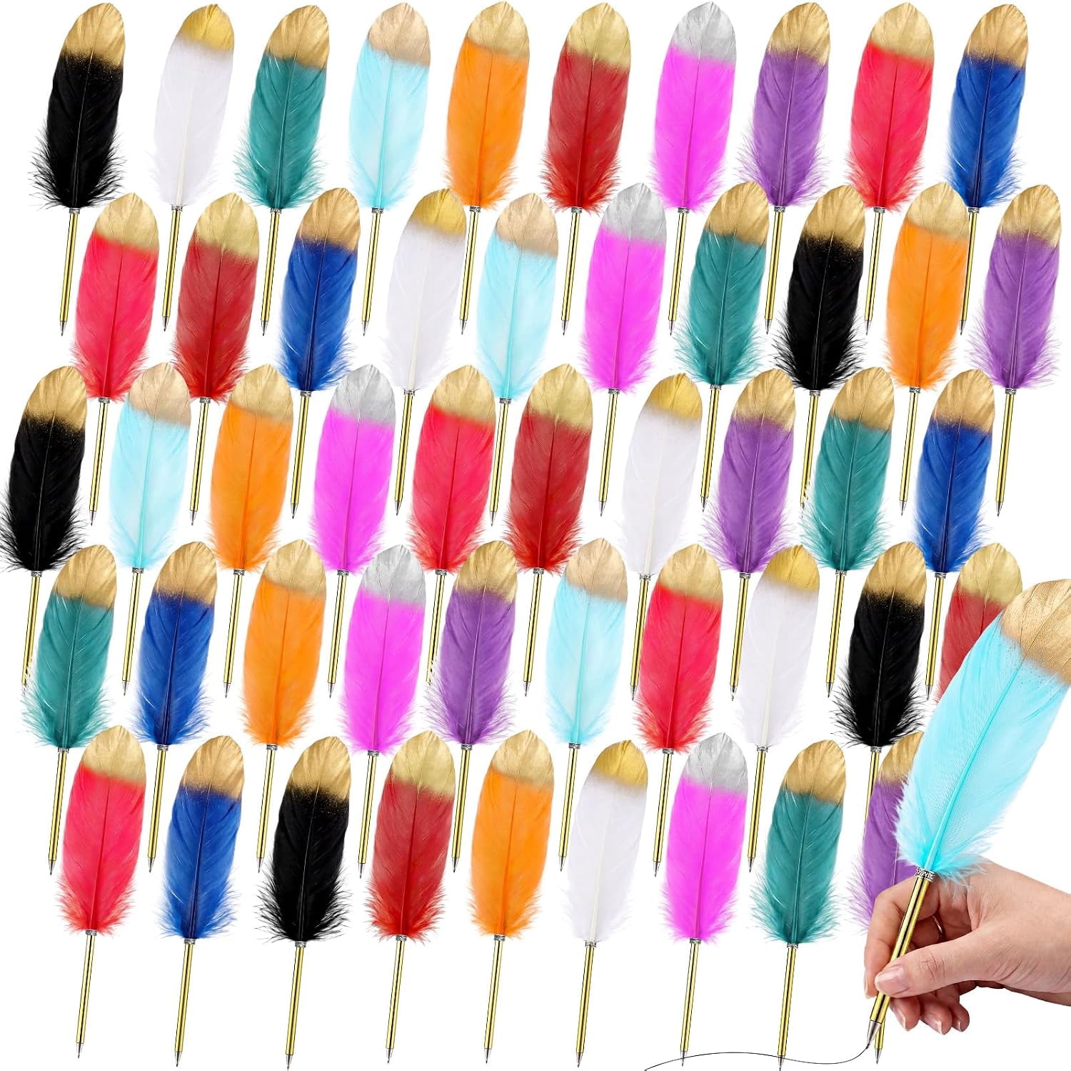Monexial Feather Pens, Multi Colors, 30 Pcs - Walmart.com