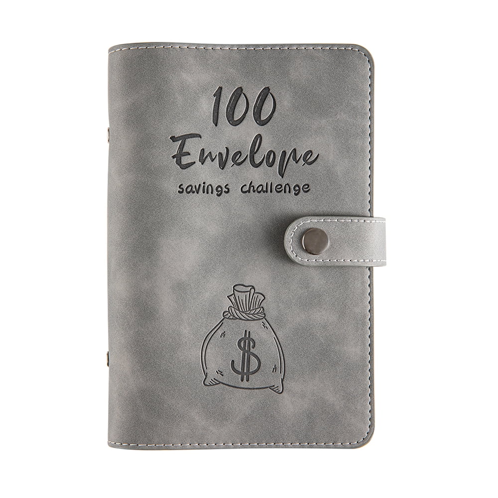 Money 100 Envelopes Money Saving Challenge Budget Binder PU Leather ...