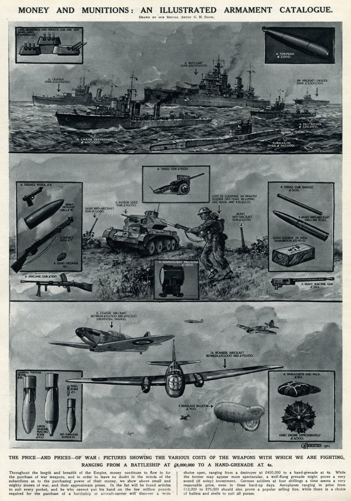 Money And Munitions By G. H. Davis Poster Print By ® Illustrated London ...