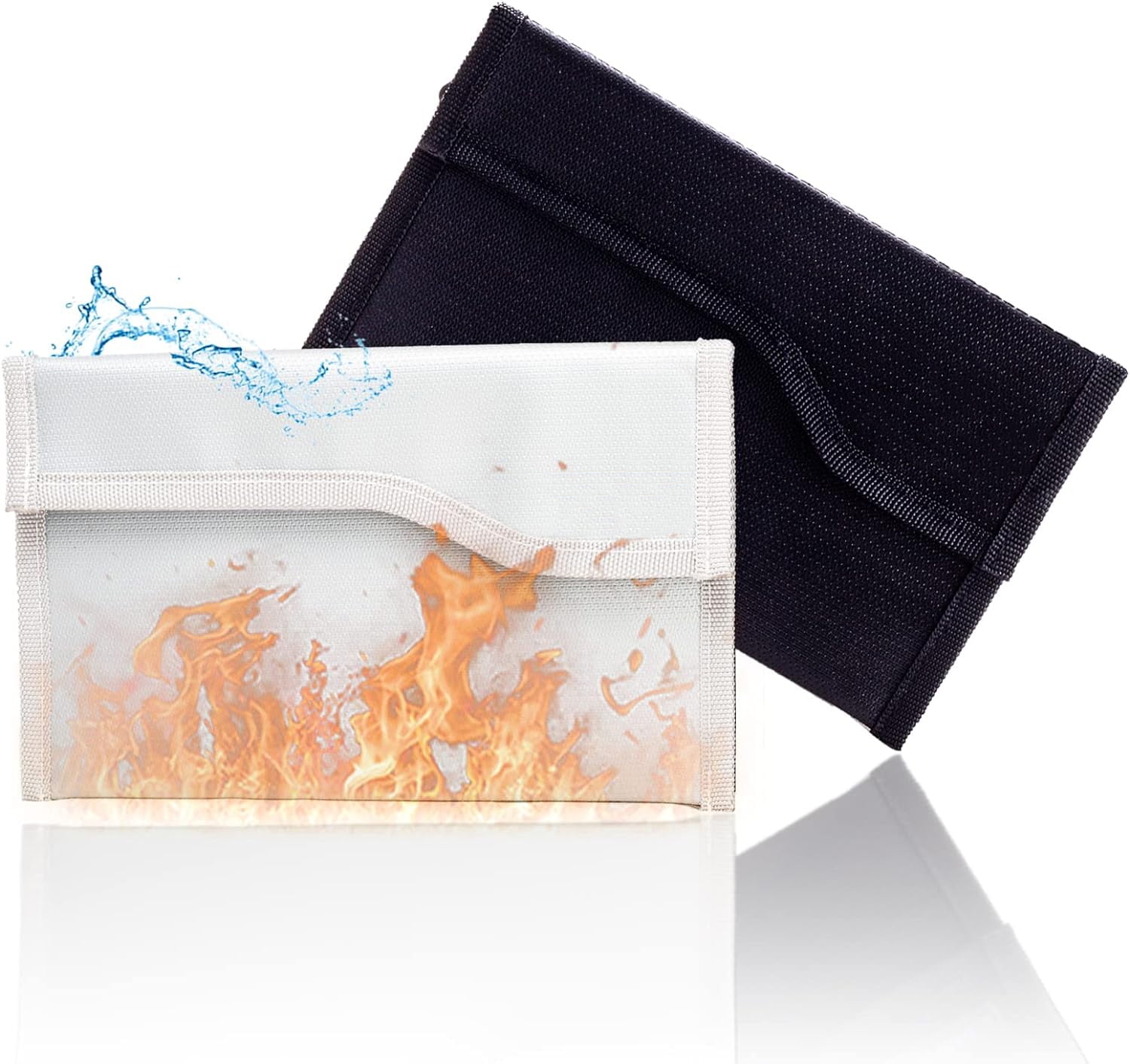 Money Bag Fireproof Document Bag 2012℉ 2 Pack 8x5" Waterproof Document ...