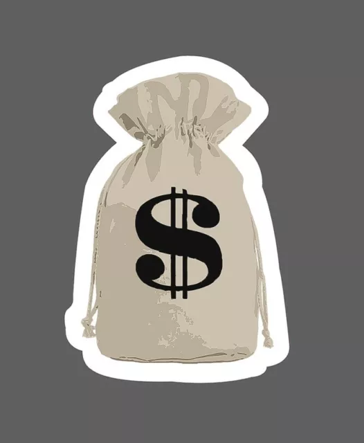 Money Bag Sticker Dollar Sign Waterproof Sticker Phone Decal Water ...