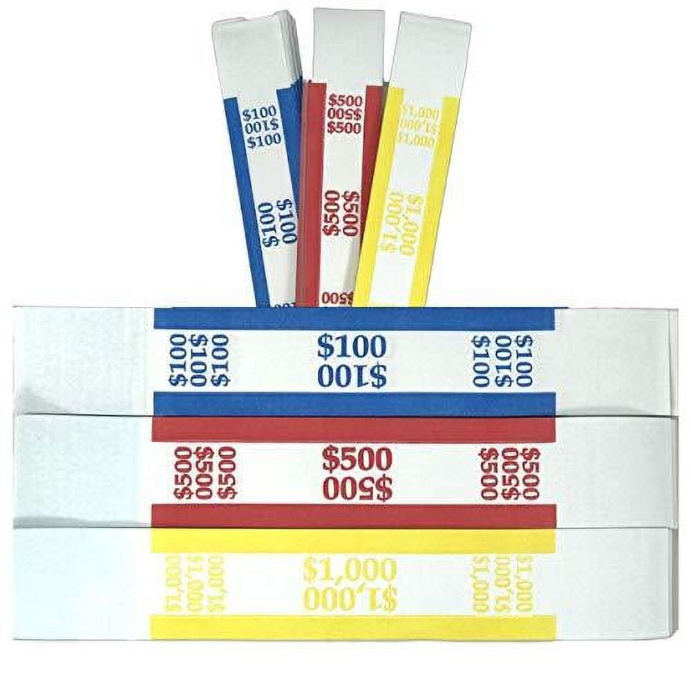 Money Bands Currency Sleeves Straps – Made in USA (Pack of 3000) Self ...