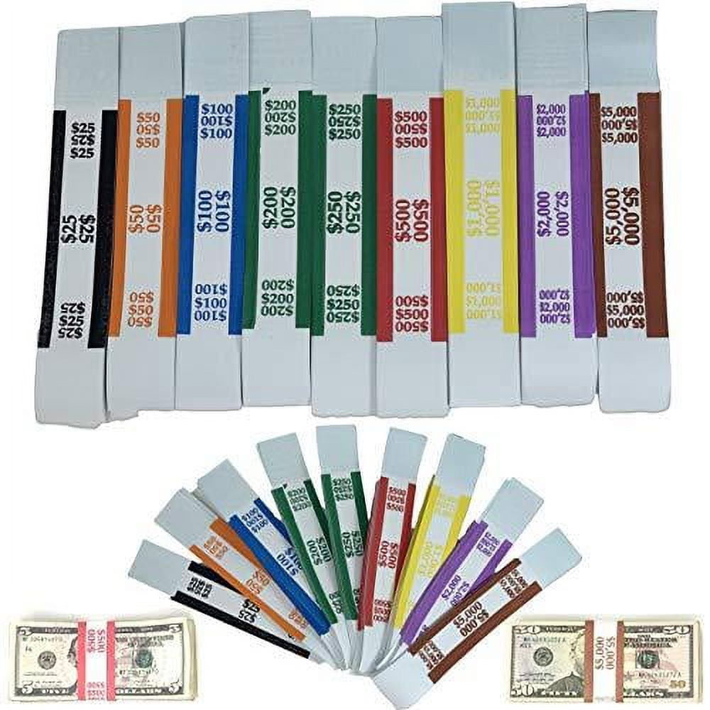Money Bands Currency Sleeves Straps‚ Made in USA (Pack of 660) Self ...