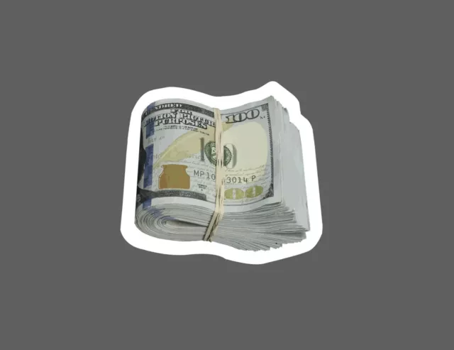 Money Bands Sticker Realistic Waterproof Sticker Phone Decal Water ...