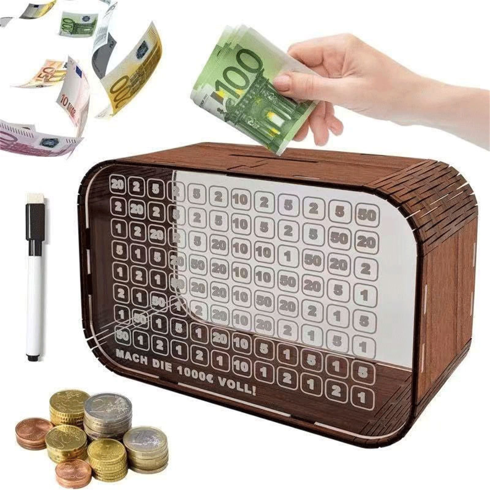Money Box With Counter And Pen To Store Cash Coin（1.5ml）Money Box For ...