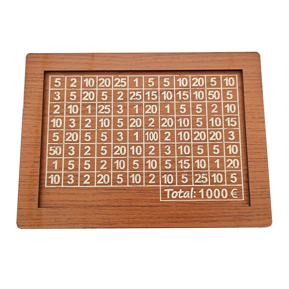 Money Box with Counter Wooden Money Box Money Jar Coin Cash Box with ...