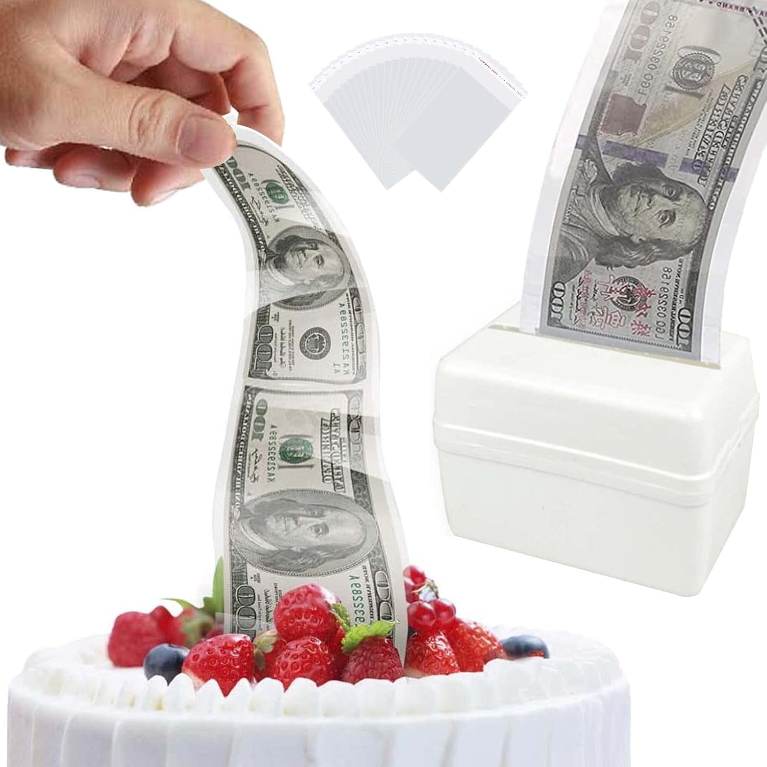 Money Cake Pull Out Kit, Cake Money Pulling Box with 20 Transparent ...