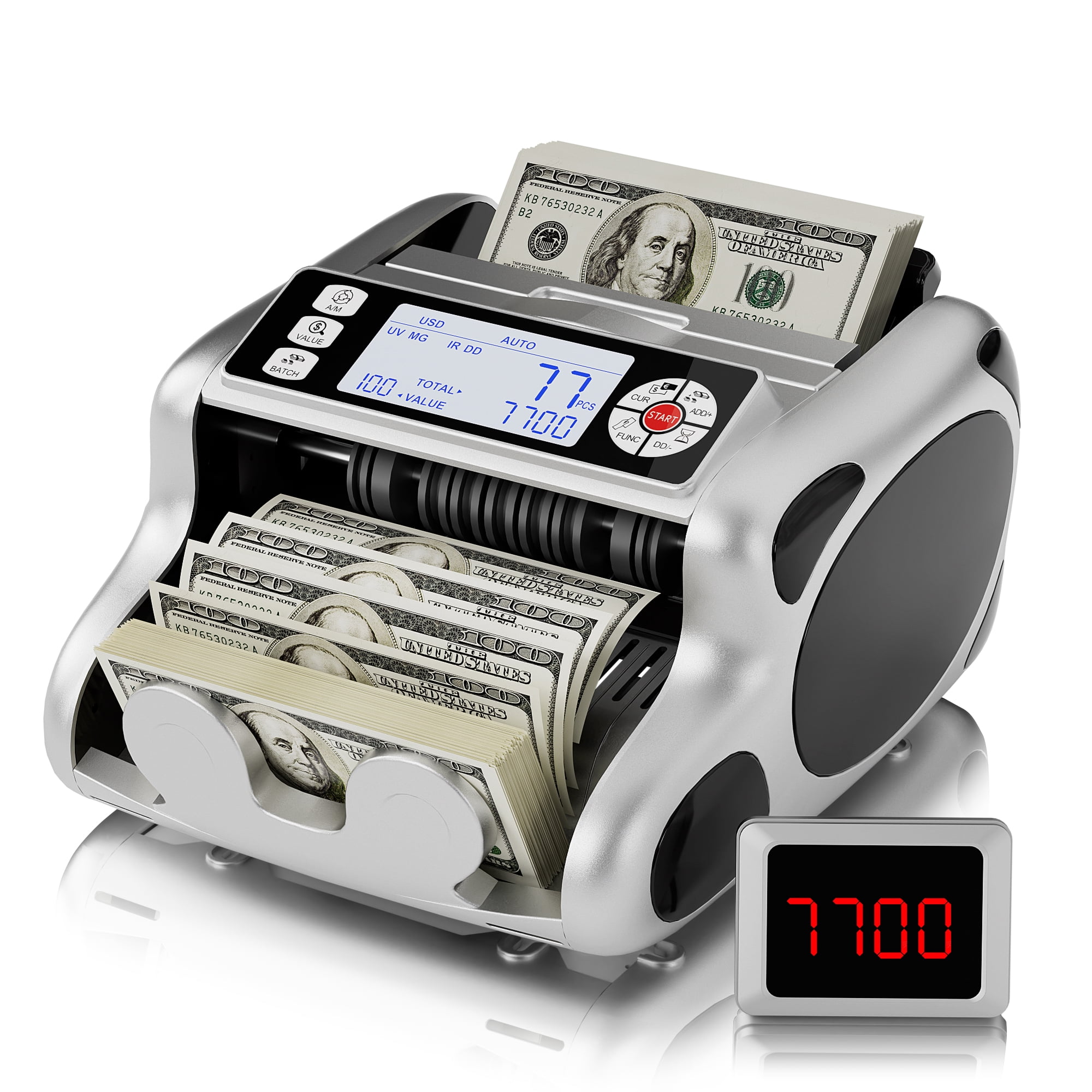 Fitop Money Counter Machine, Dollar, Euro Value Count UV/MG/IR/DD/VI/FA ...