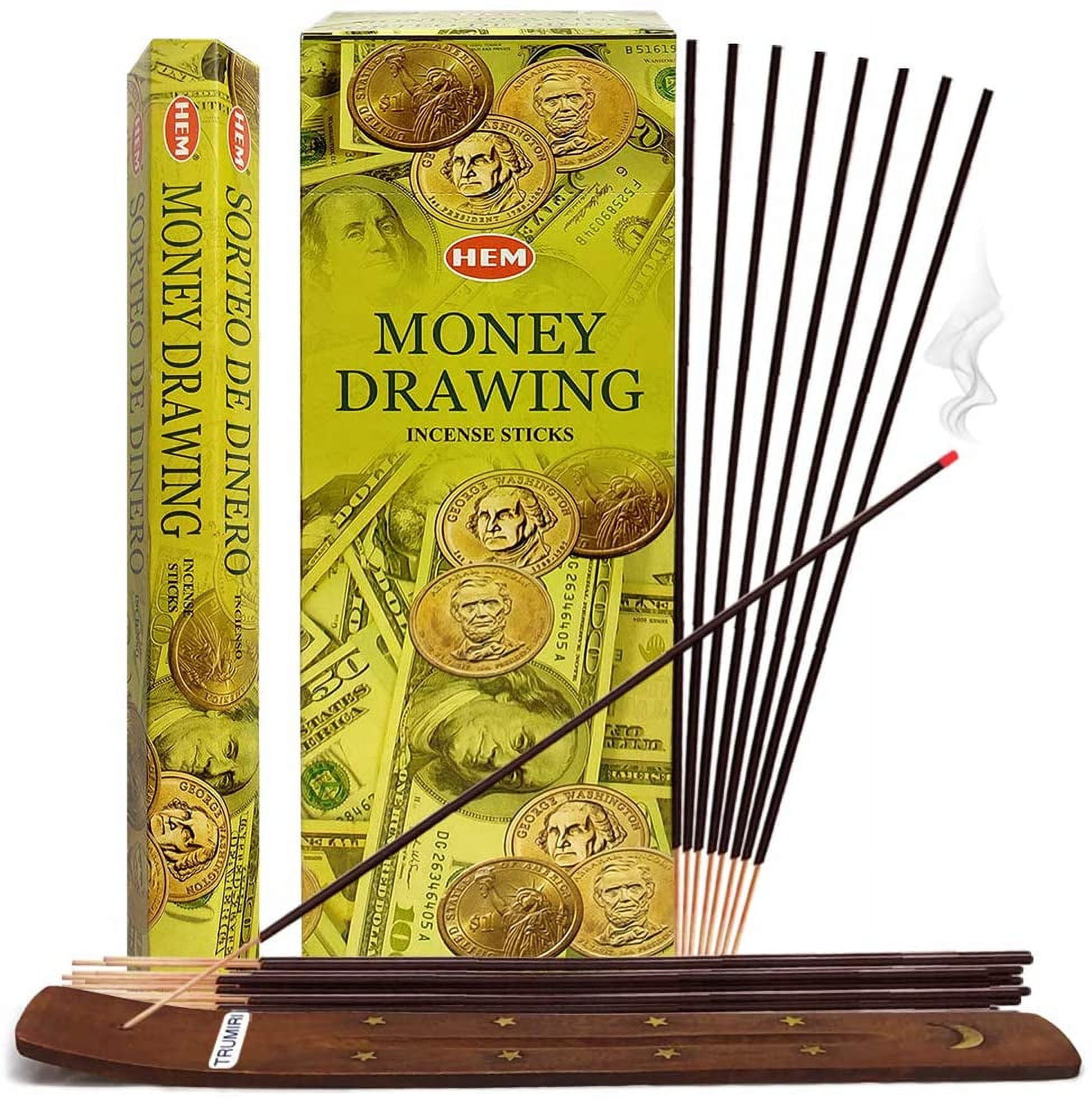 Money Drawing Incense Sticks And Incense Stick Holder Bundle Insence ...