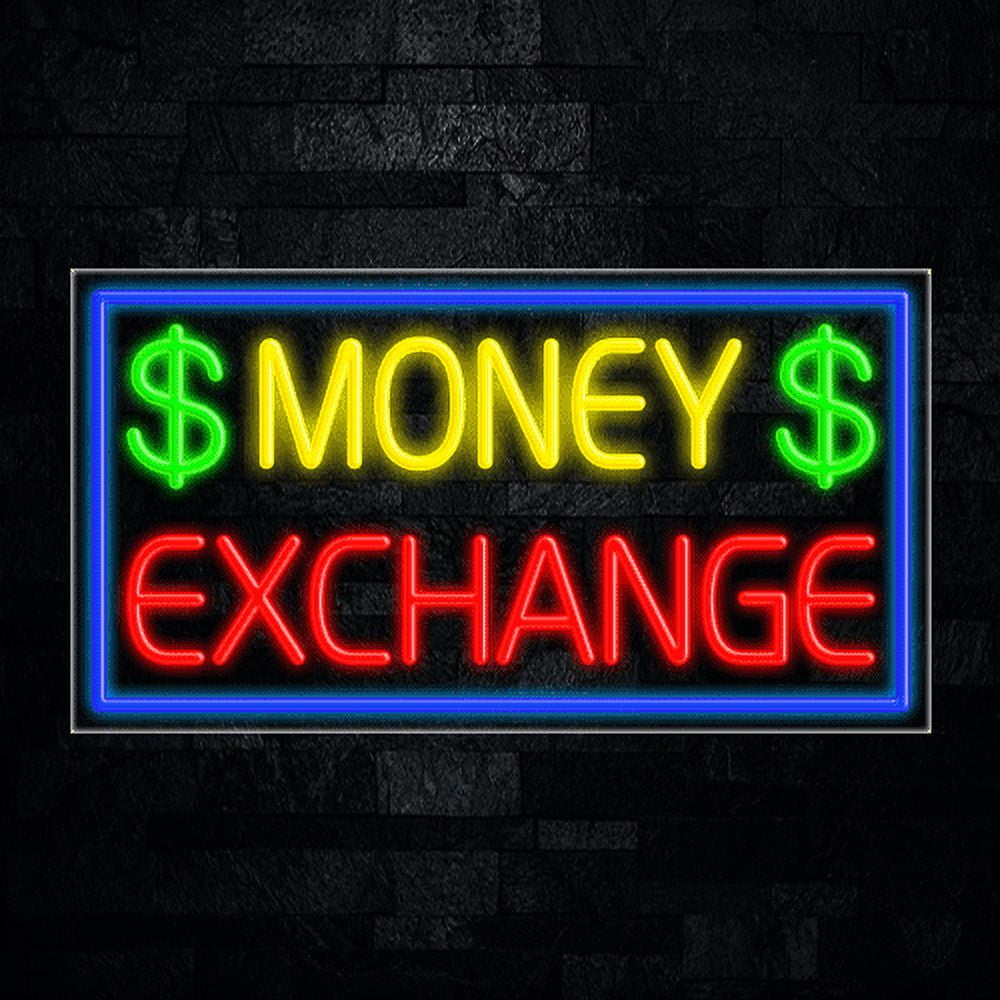 Money Exchange-LED Neon Sign 33"L x 18"H #31295 - Walmart.com