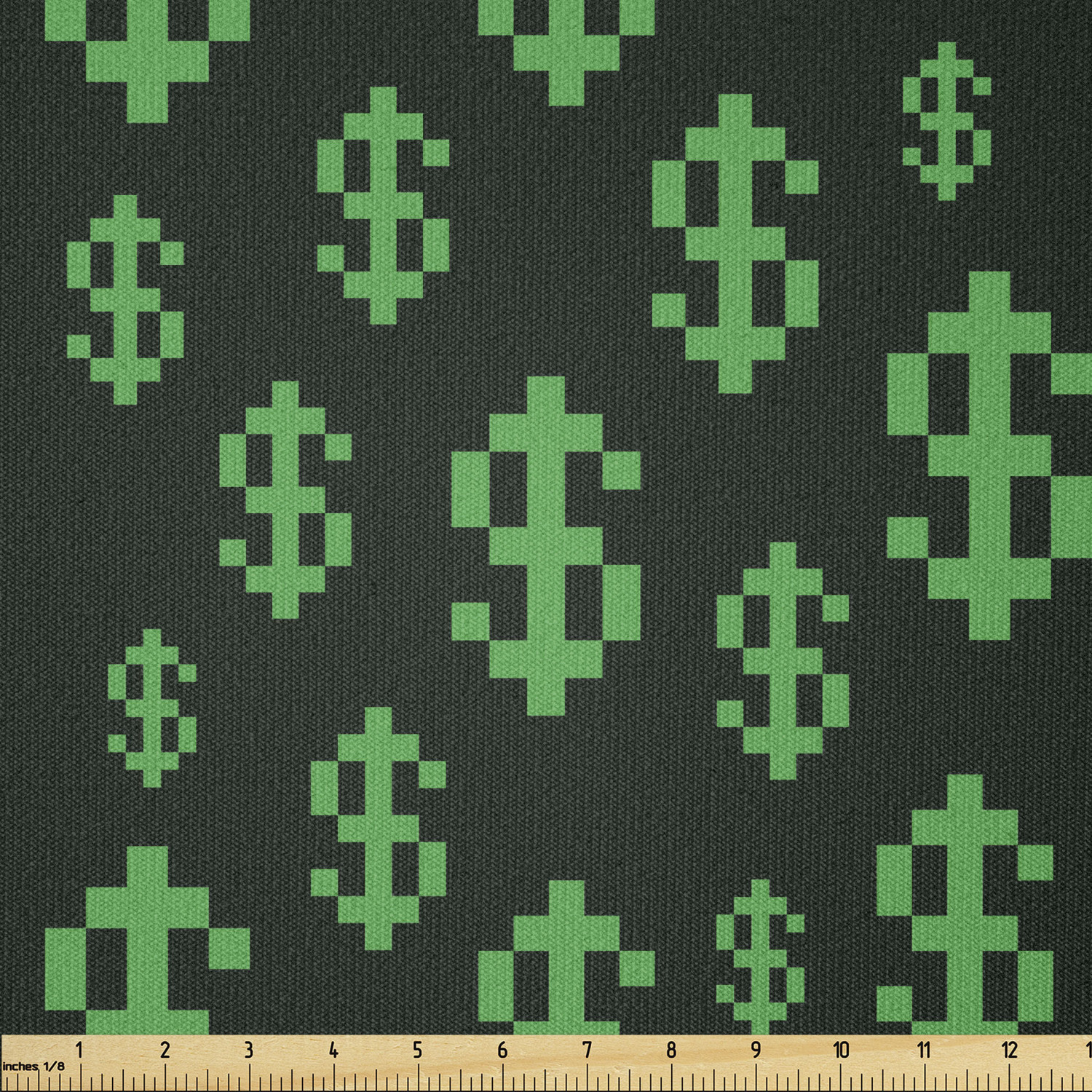 Money Fabric by The Yard, Pixel Art Inspirations in Eighties Style ...