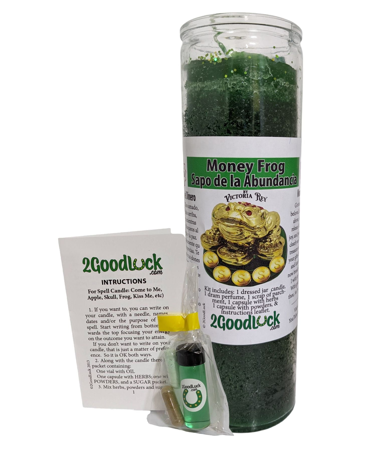 Money Frog Dressed Candle Kit - Sapo Para La Abundancia - Walmart.com