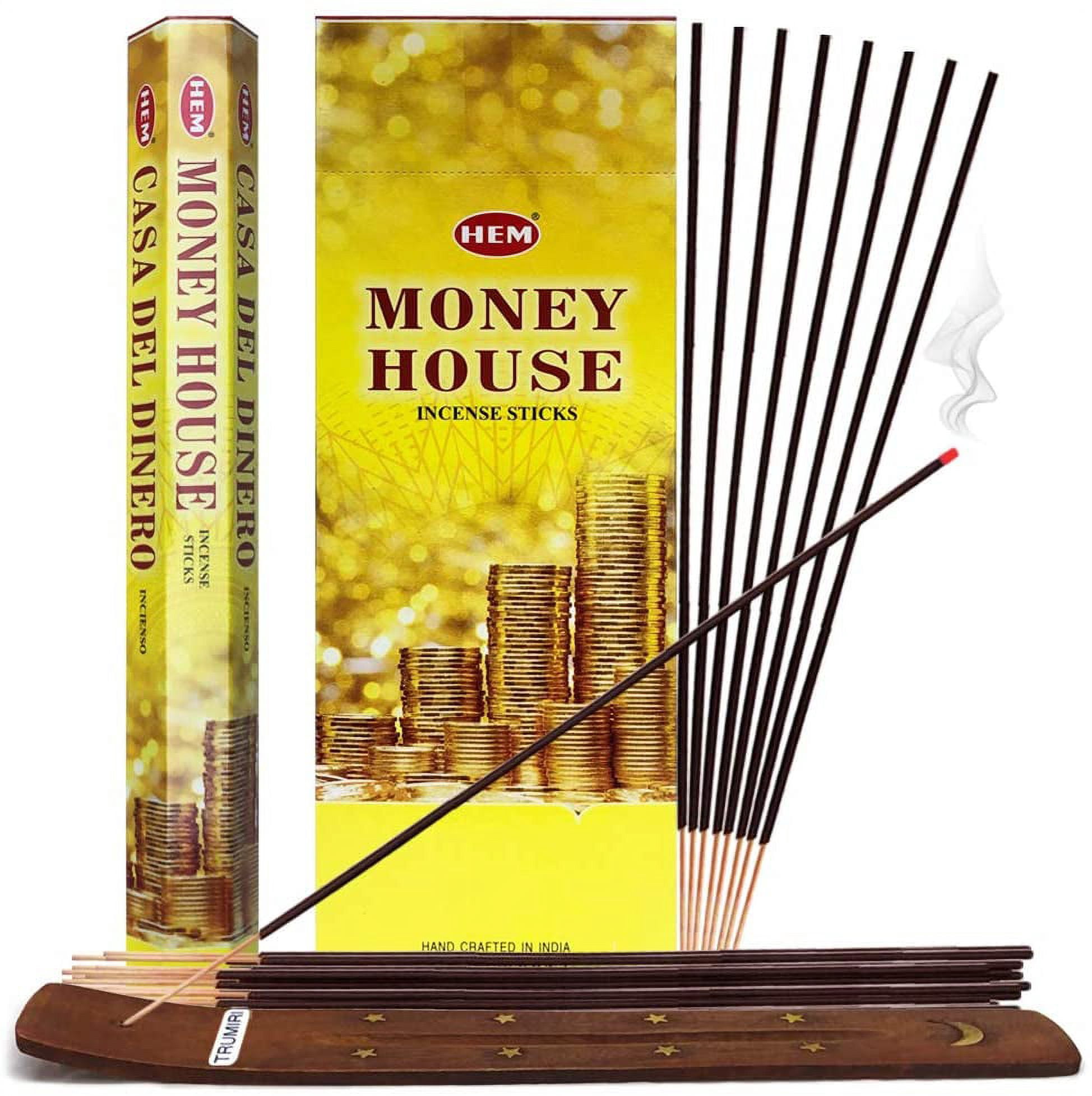 Money House Incense Sticks And Incense Stick Holder Bundle Insence ...
