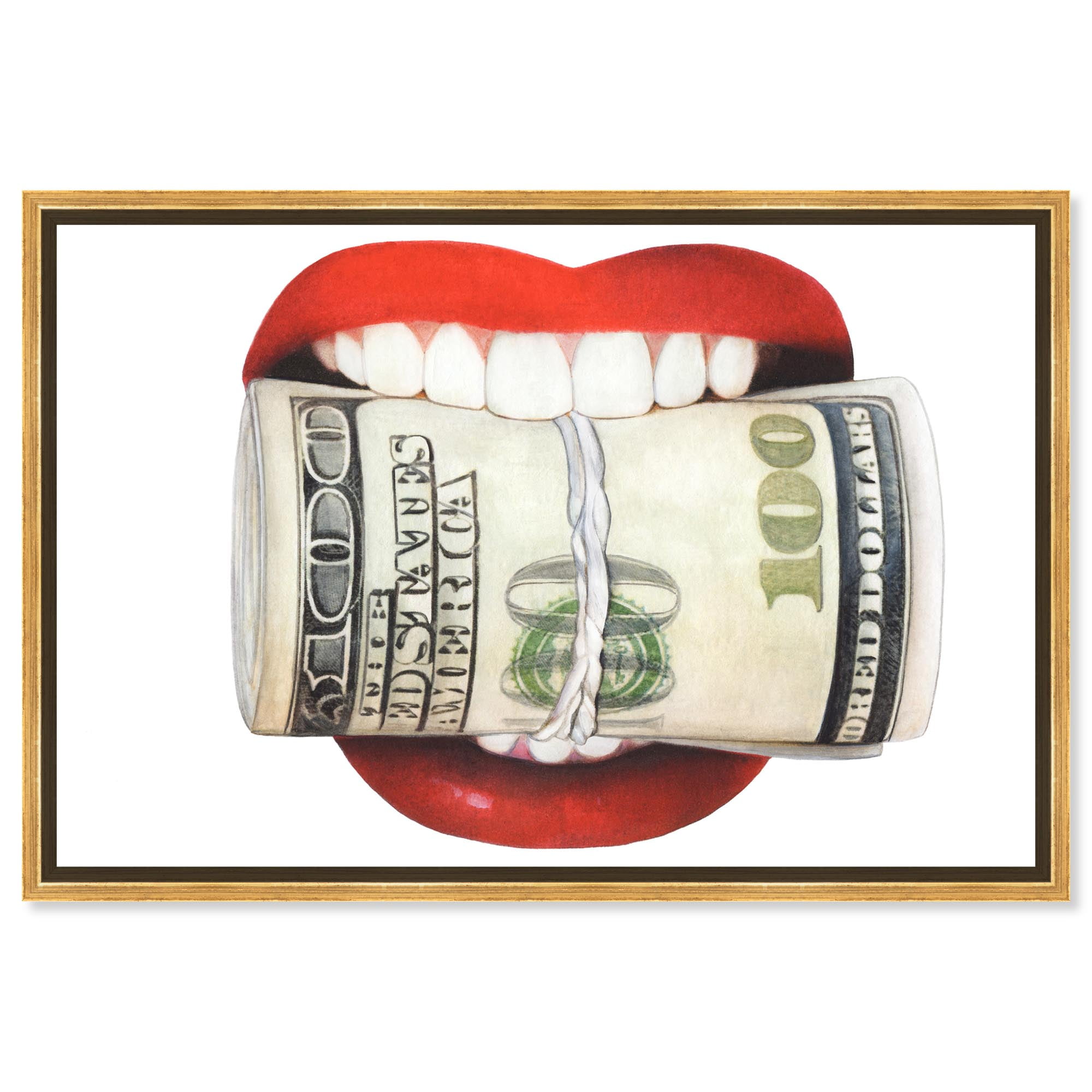 Money Maker Canvas Modern Mancave Art Prints by Notoriart, Gold Frame ...