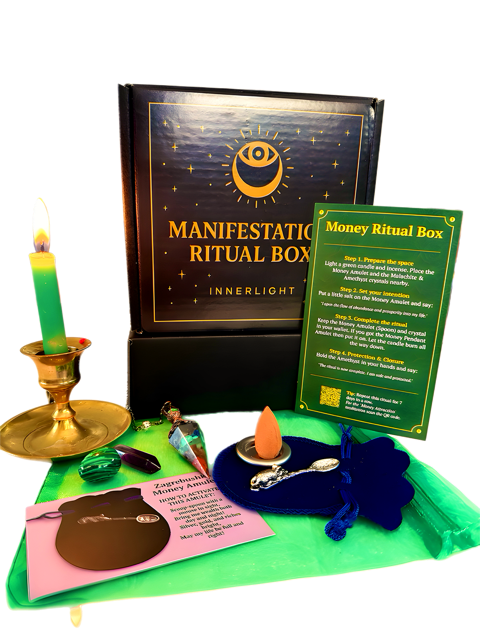 Money Manifestation Ritual Box with Money Amulet Spoon and Mouse Symbol ...