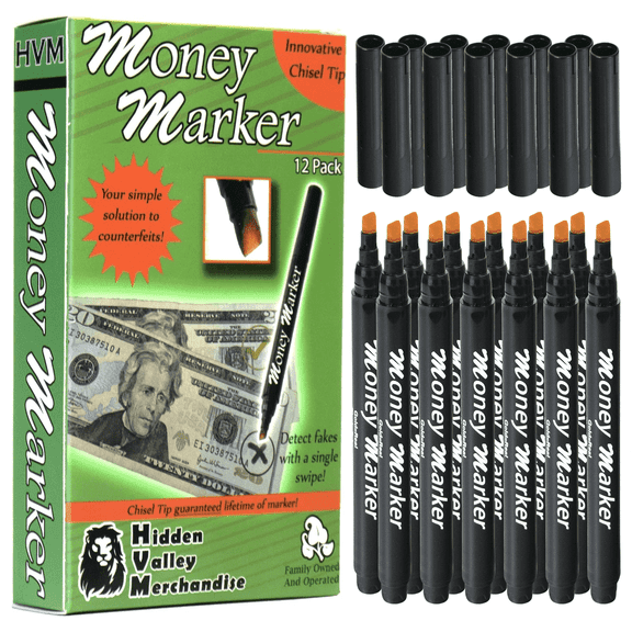 Pen+Gear Counterfeit Money Checker and Tester Pen, 2 Count, Detect Fake ...