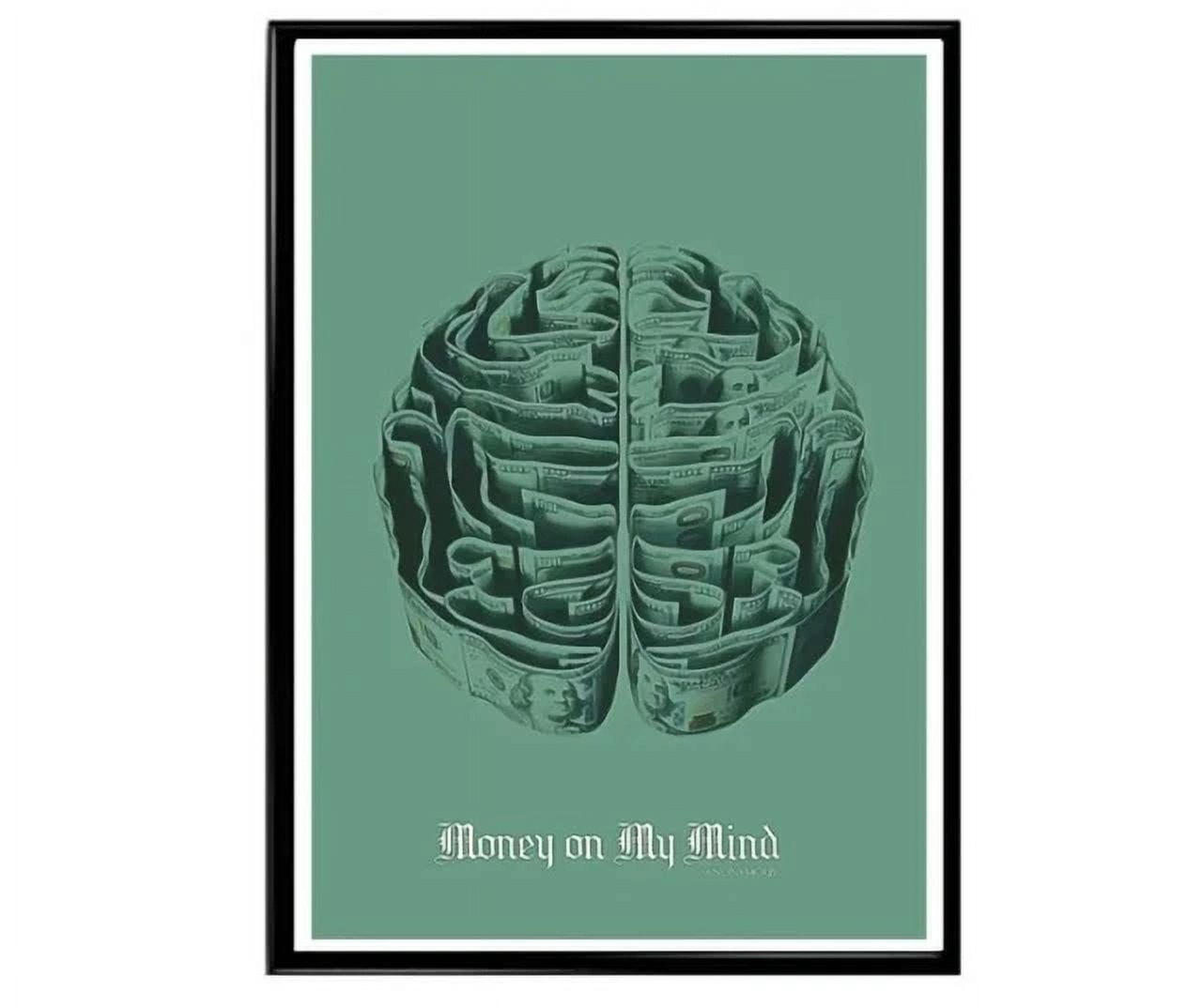 Money On My Mind Poster Motivational Pop Art Print Hypebeast Wall Art ...