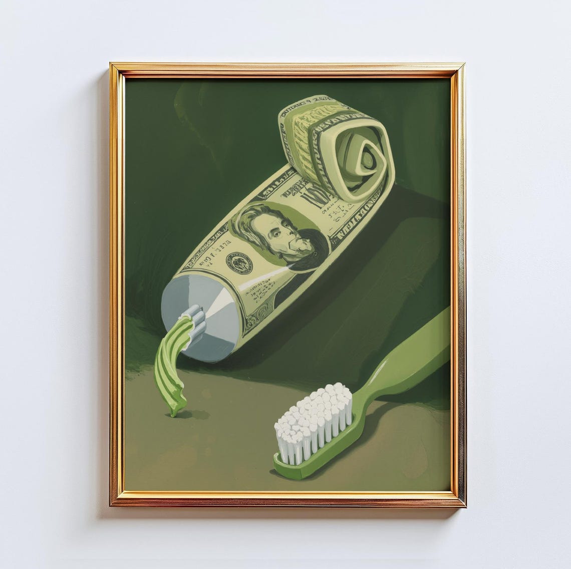 Money Mint – Surreal Modern Art Print, Luxury Minimalist Wall Art ...