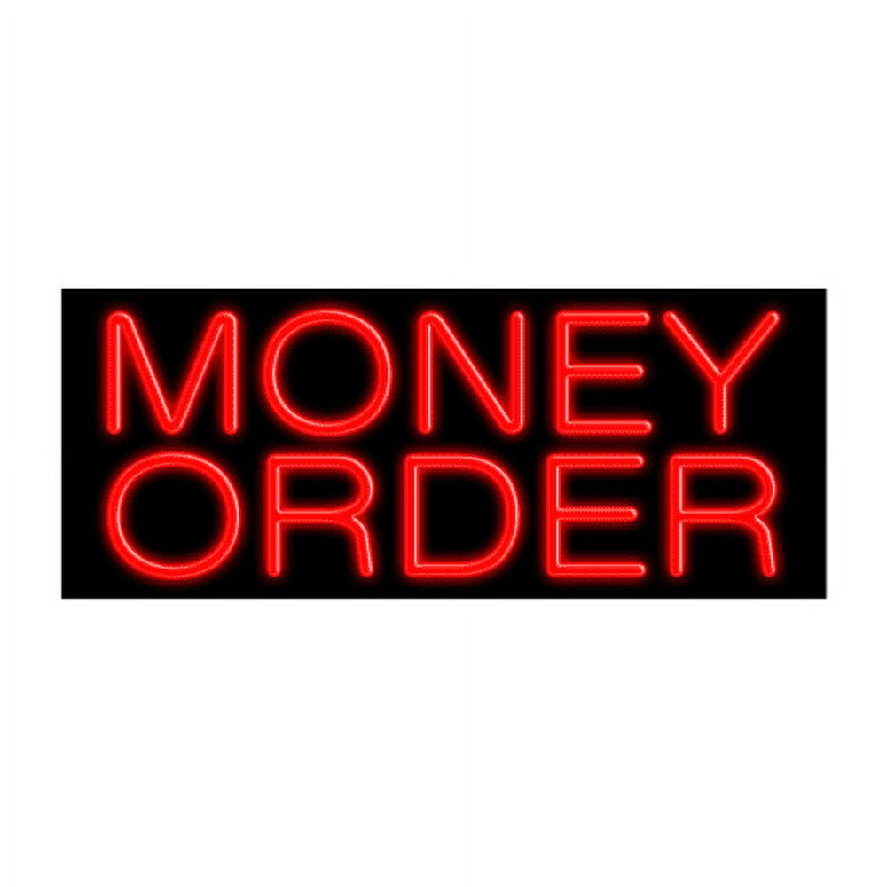 Money Order-Glass Neon Sign Made in USA - Walmart.com