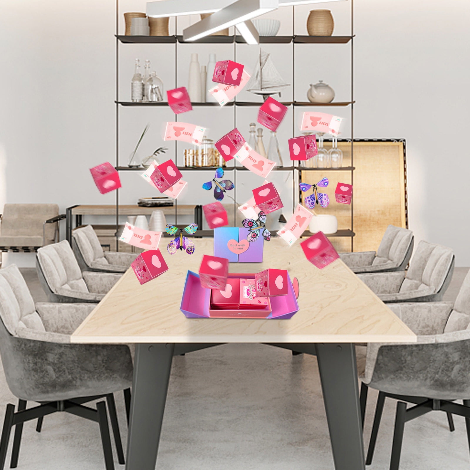 Money Pop Up Gift Box for Birthday, Unique Folding Bouncing Soccer ...