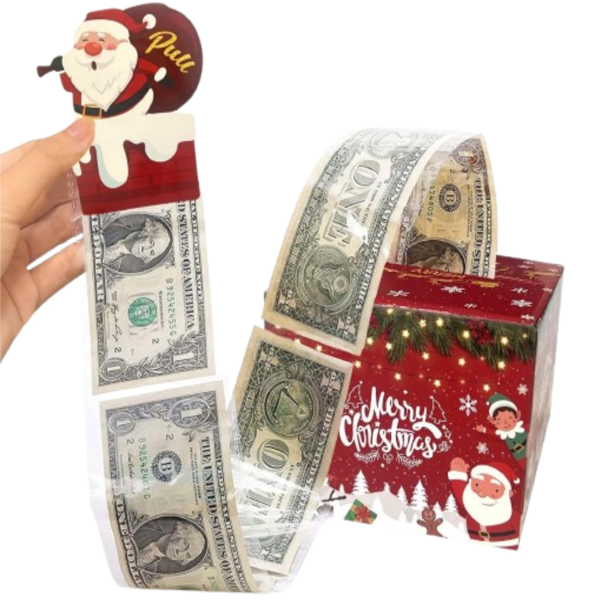 Money Pull Box, Christmas Money Surprise Box with Pull out Card Set (No ...