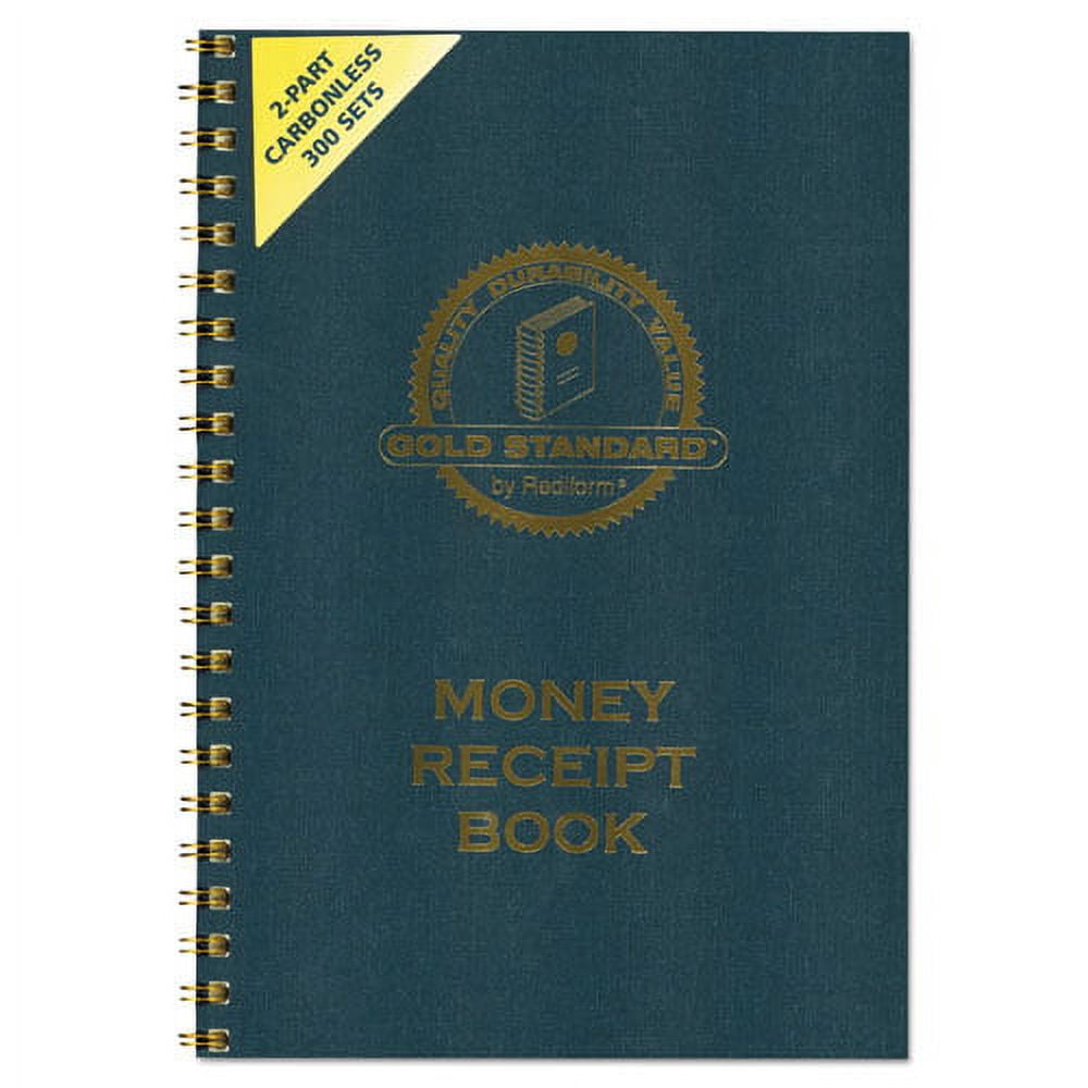Money Receipt Book, Two-Part Carbonless, 7 X 2.75, 4/page, 300 Forms ...