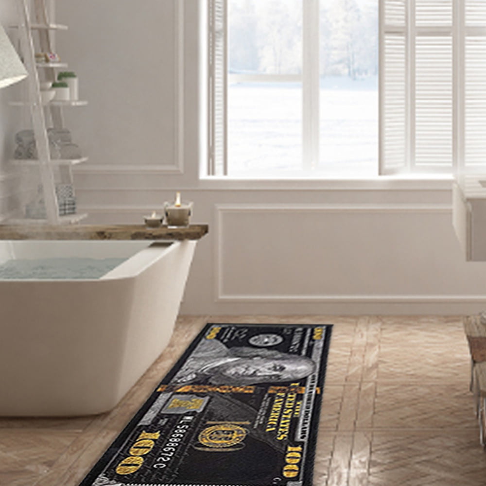 Money Rugs 100 Dollar Bill Runner Area Rug for Living Room Kitchen Rug ...