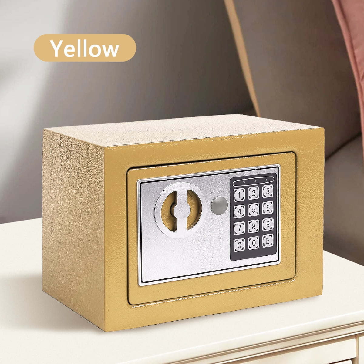 Money Safe Box for Home With Light &Money Bag, Security Safe Box for ...