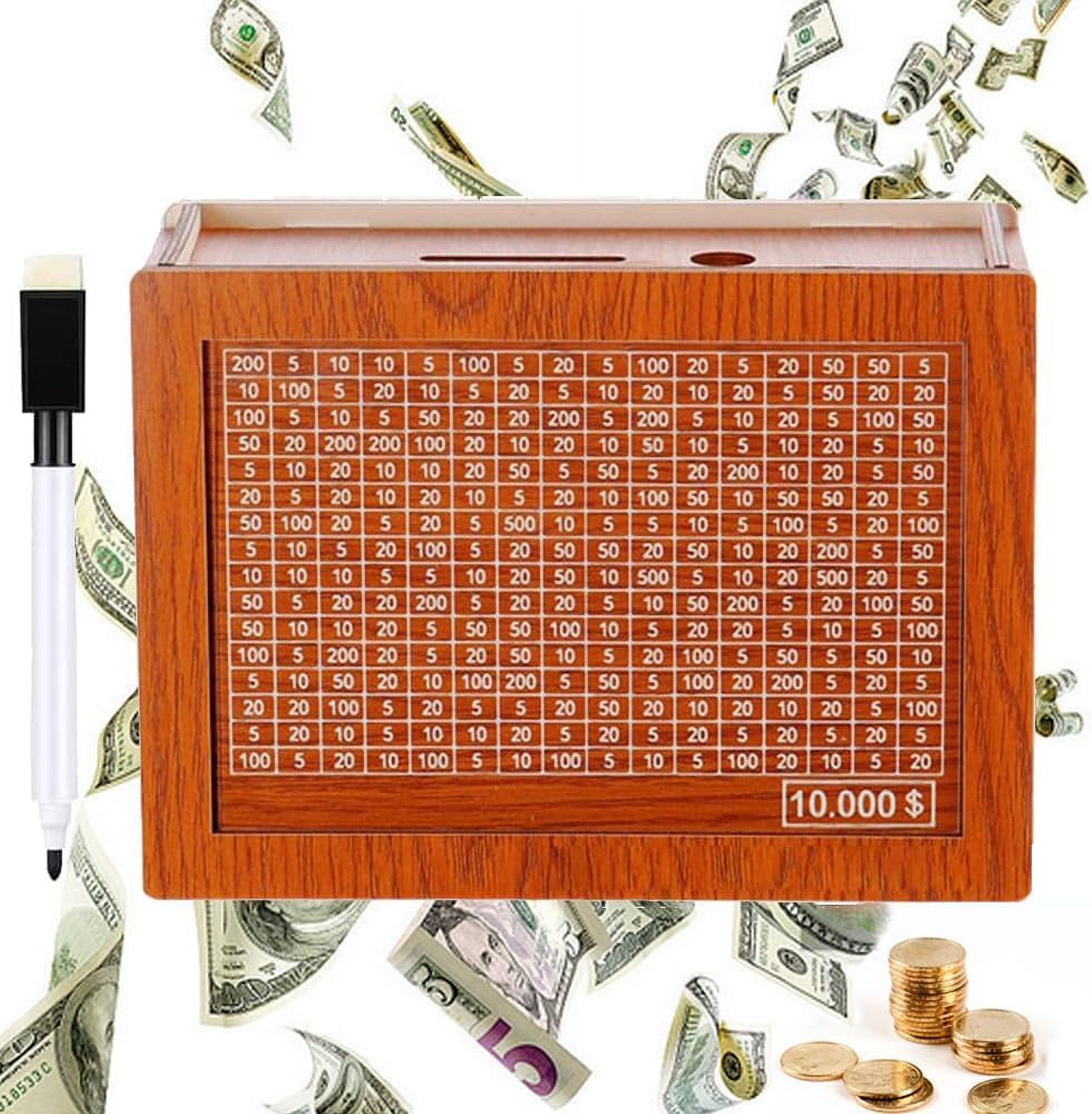 Money Saving Box Cash Vault Savings Challenge Box for Kids Adults,10 ...