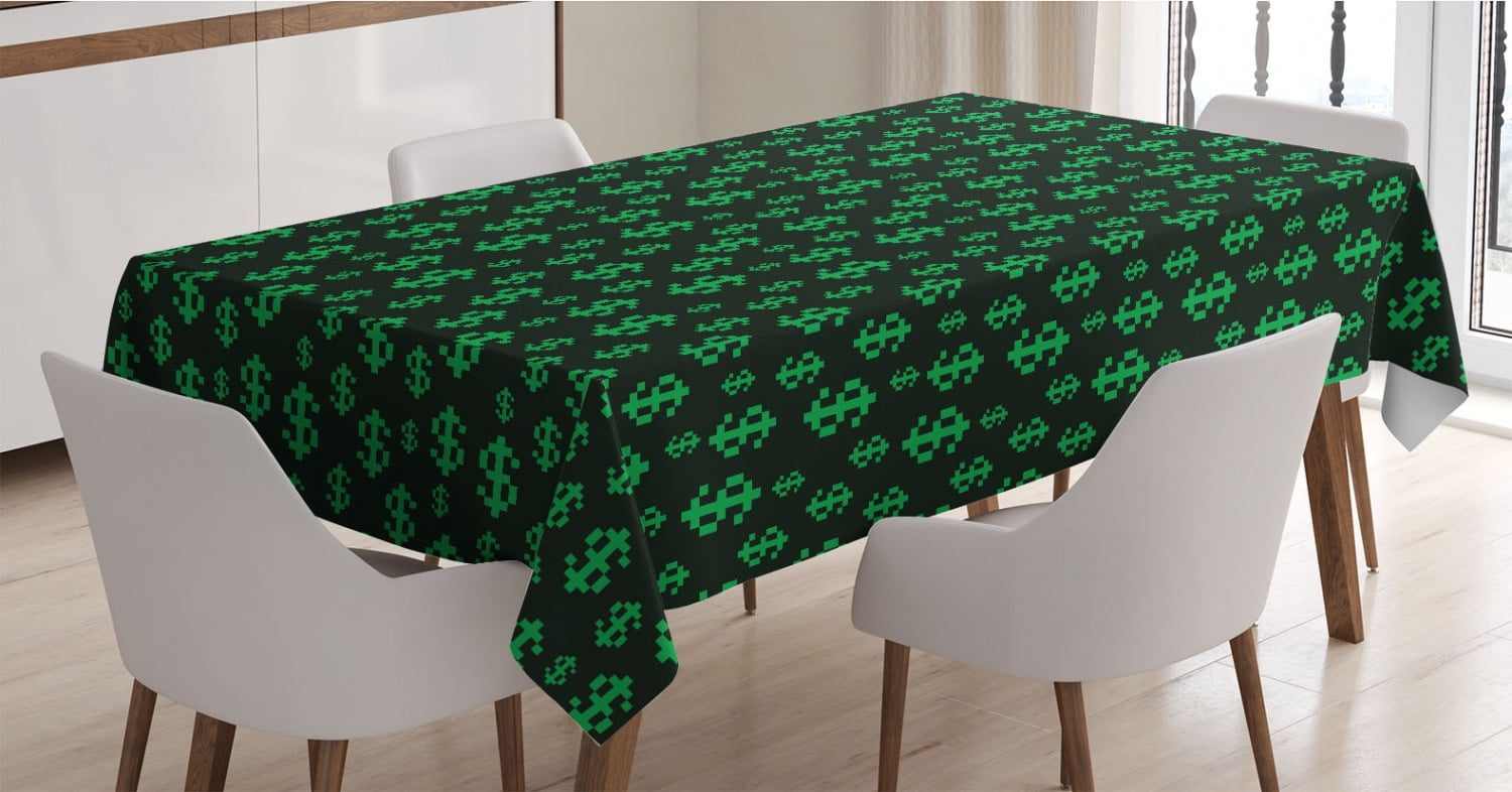 Money Tablecloth, Pixel Art Inspirations in Eighties Style Dollar Sign ...