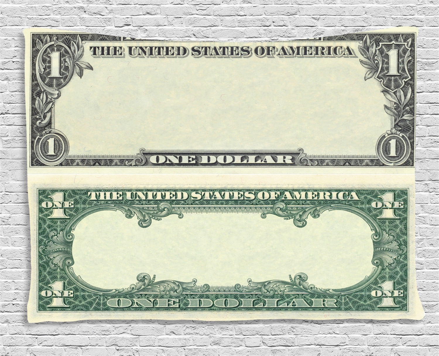 Money Tapestry, One Dollar Bill Buck Design American Federal Reserve ...