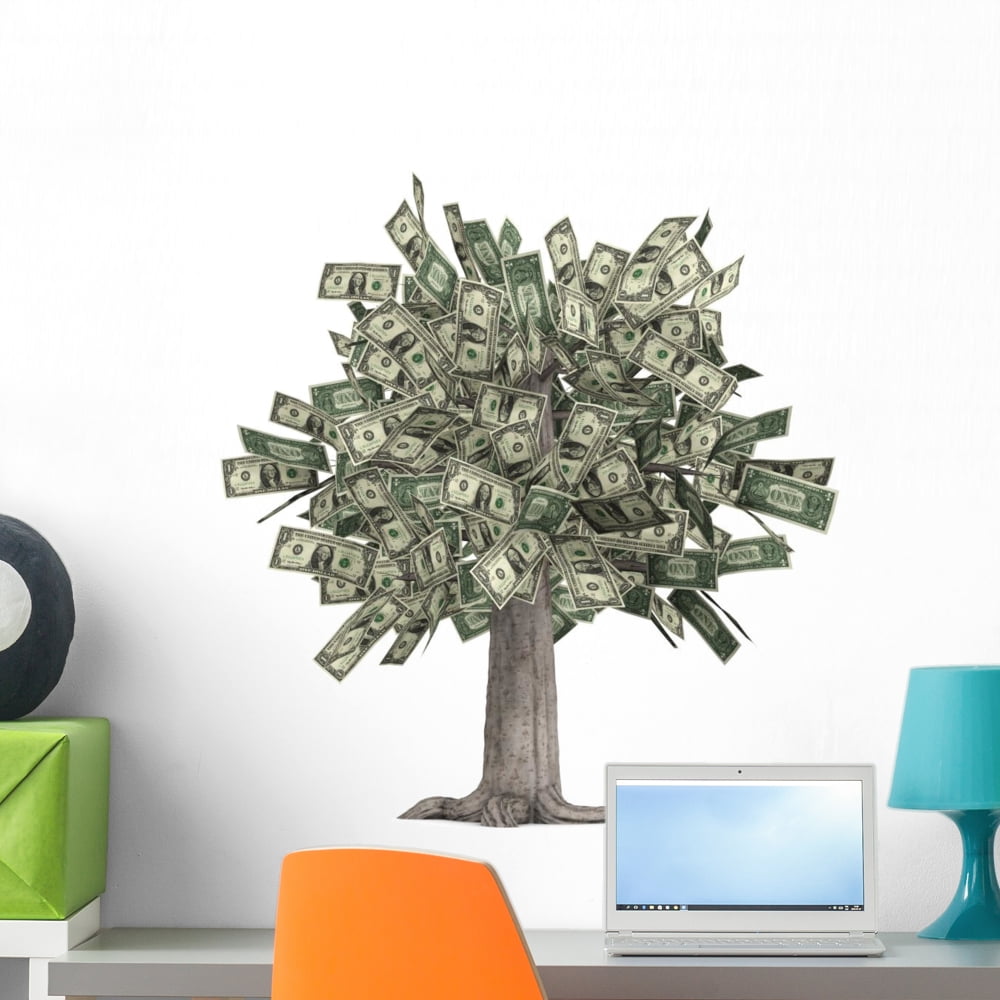 Money Tree Wall Decal by Wallmonkeys Peel and Stick Graphic (24 in H x ...