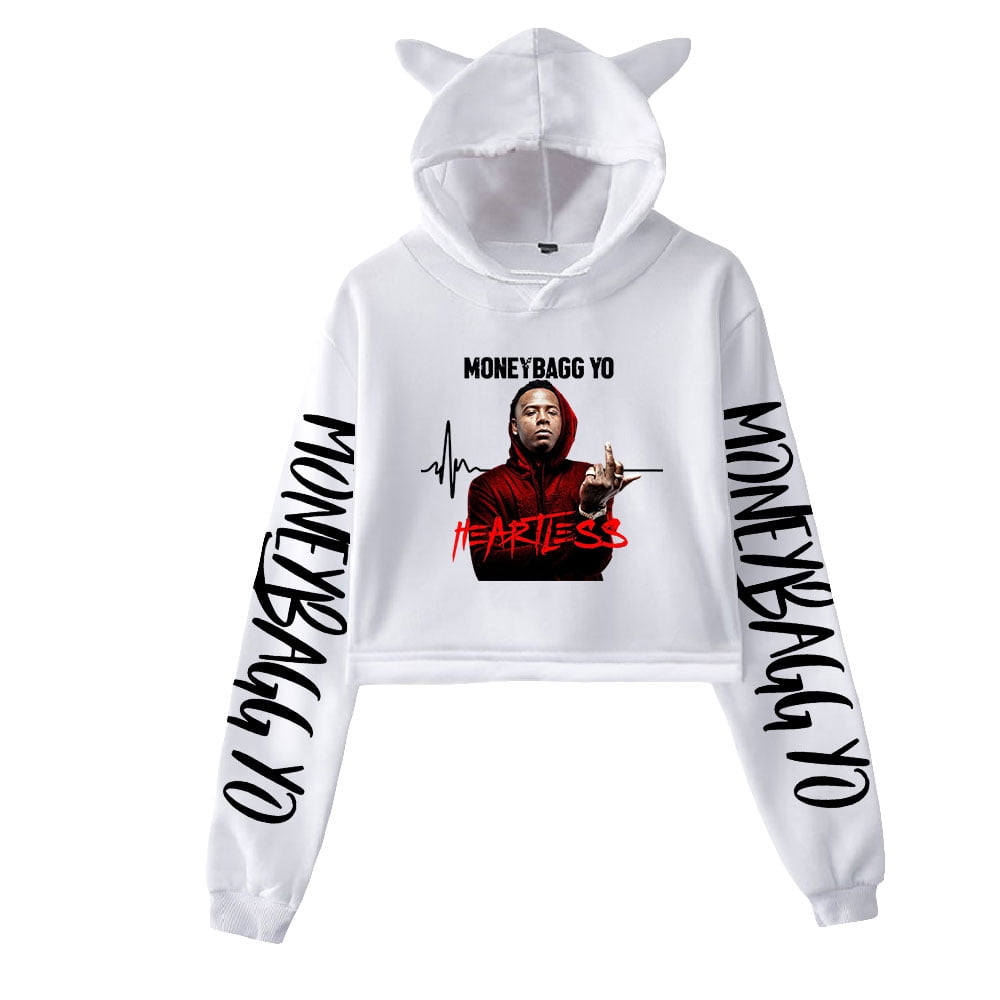 Moneybagg Yo Hoodie Sweatshirts Crop top Printing Singer for Girls Cat ...