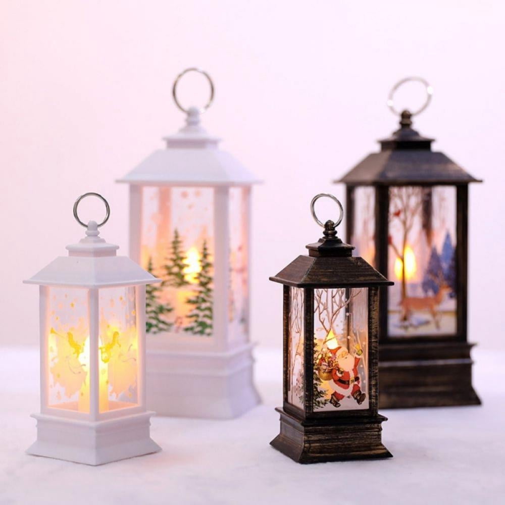 Monfince 1 Pcs Christmas Night Simulation Flame Lamp Cartoon Print ...