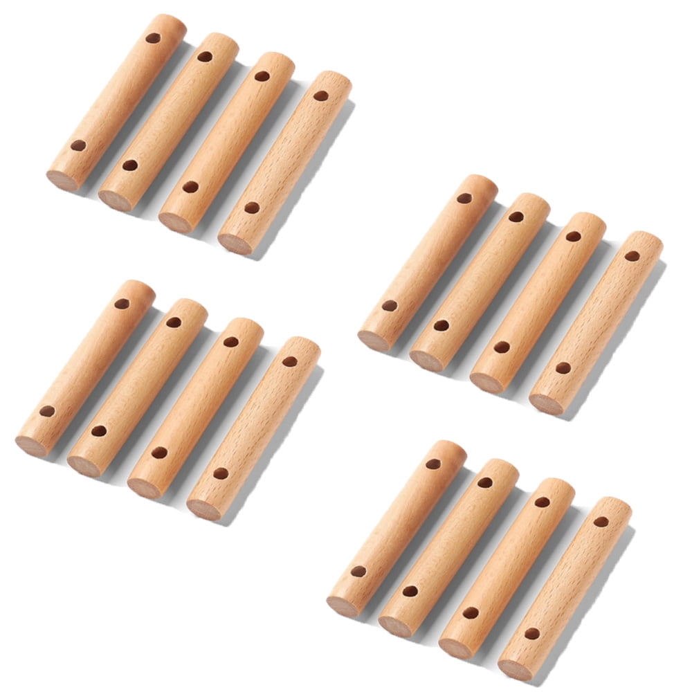 Monfince 16PCS Wood Tent Rope Tensioner Dual Holes Wind Rope Tent ...