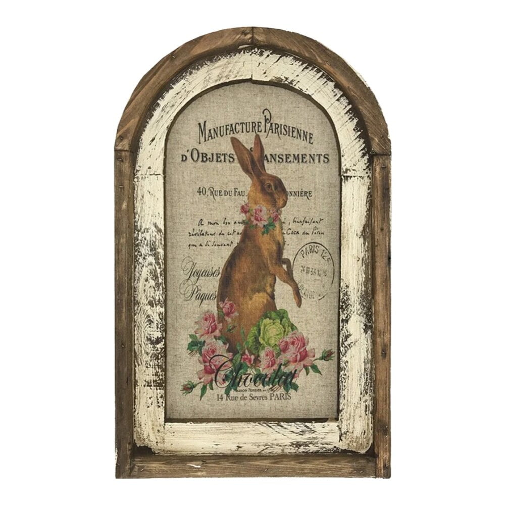 Monfince Easter Bunny Vintage Decor, Rabbit Wall Art Rustic Farmhouse ...