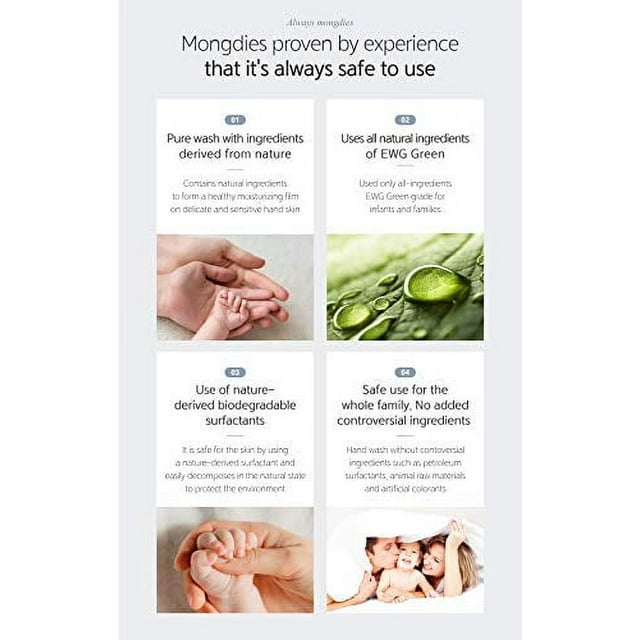 Mongdies Nature-Friendly Hand Wash all-natural ingredients to help moisturize sensitive skin ...