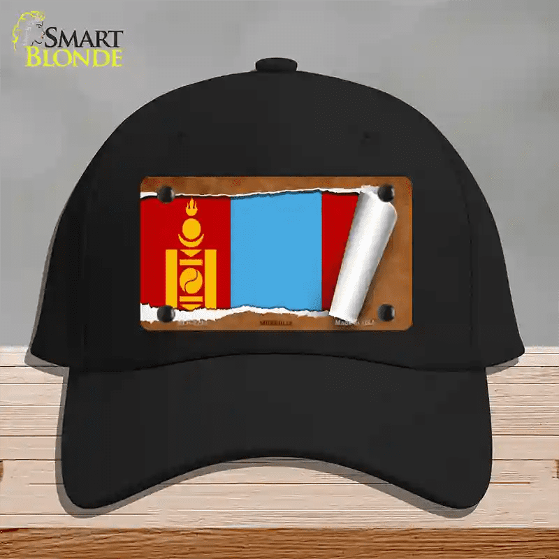 Mongolia Flag Scroll Novelty License Plate Hat Cotton Black - Walmart.com