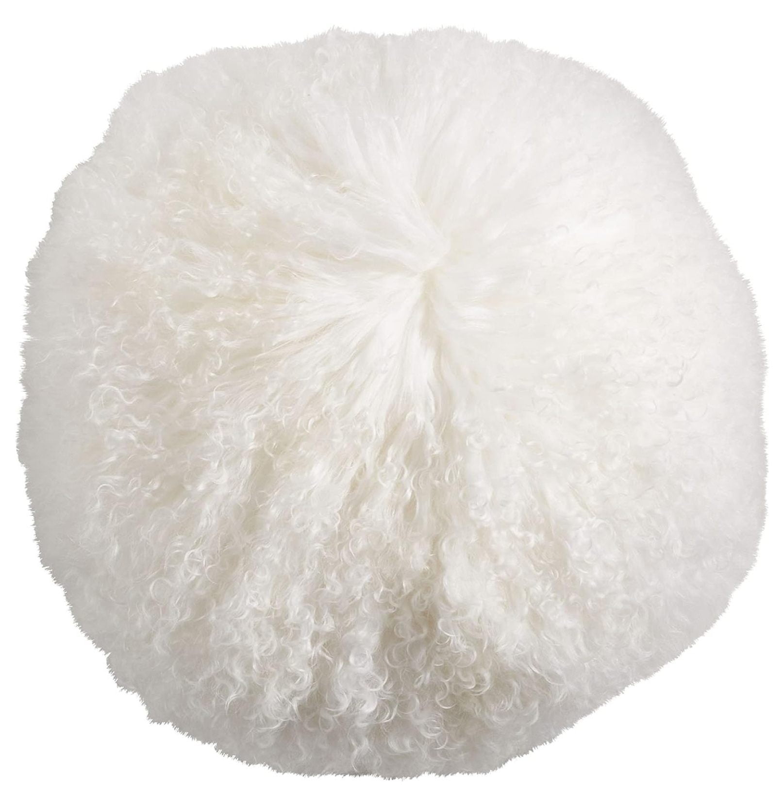 Mongolian Lamb Fur Throw Pillow with Filling - Walmart.com