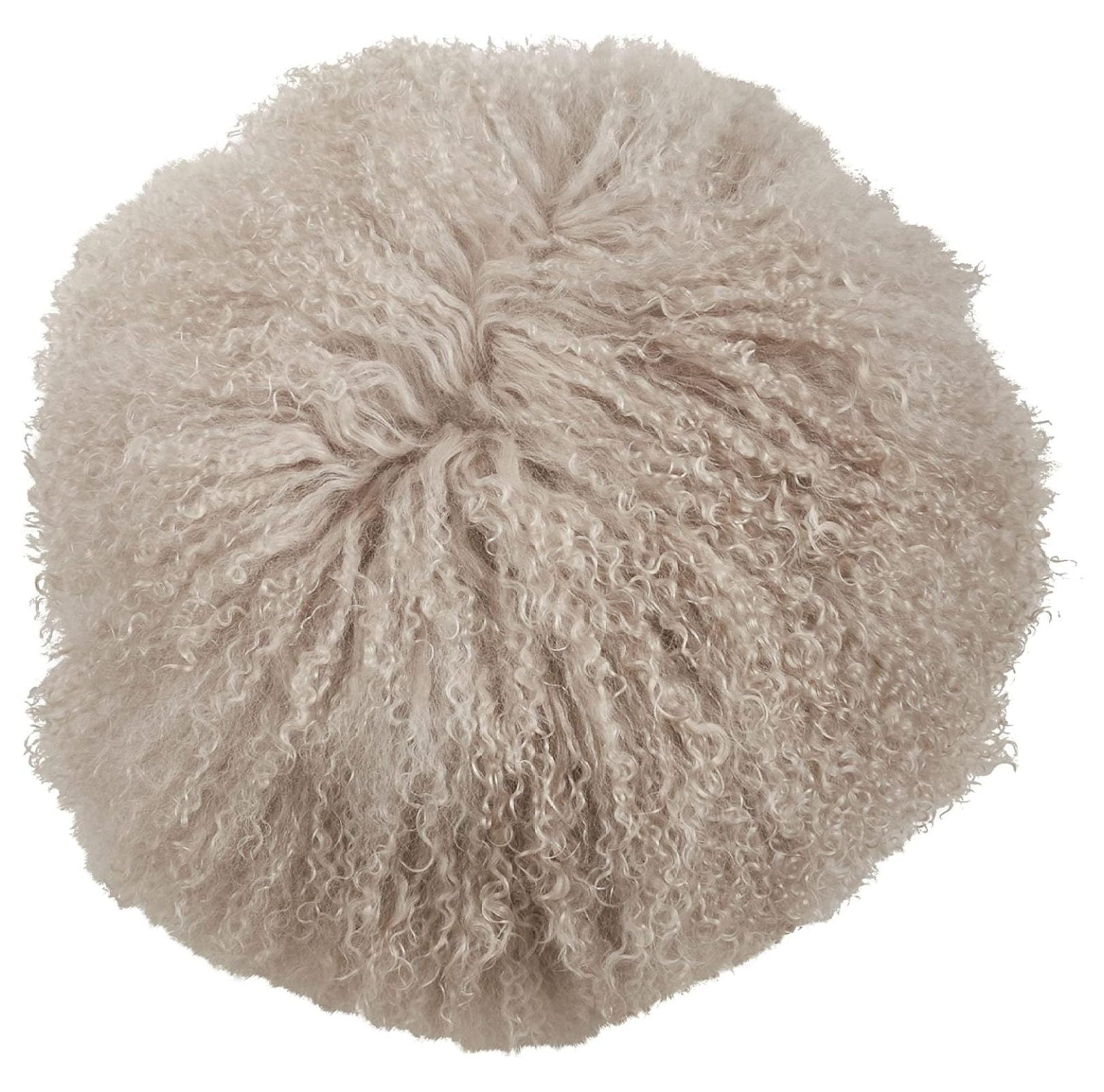 Mongolian Lamb Fur Throw Pillow with Filling - Walmart.com