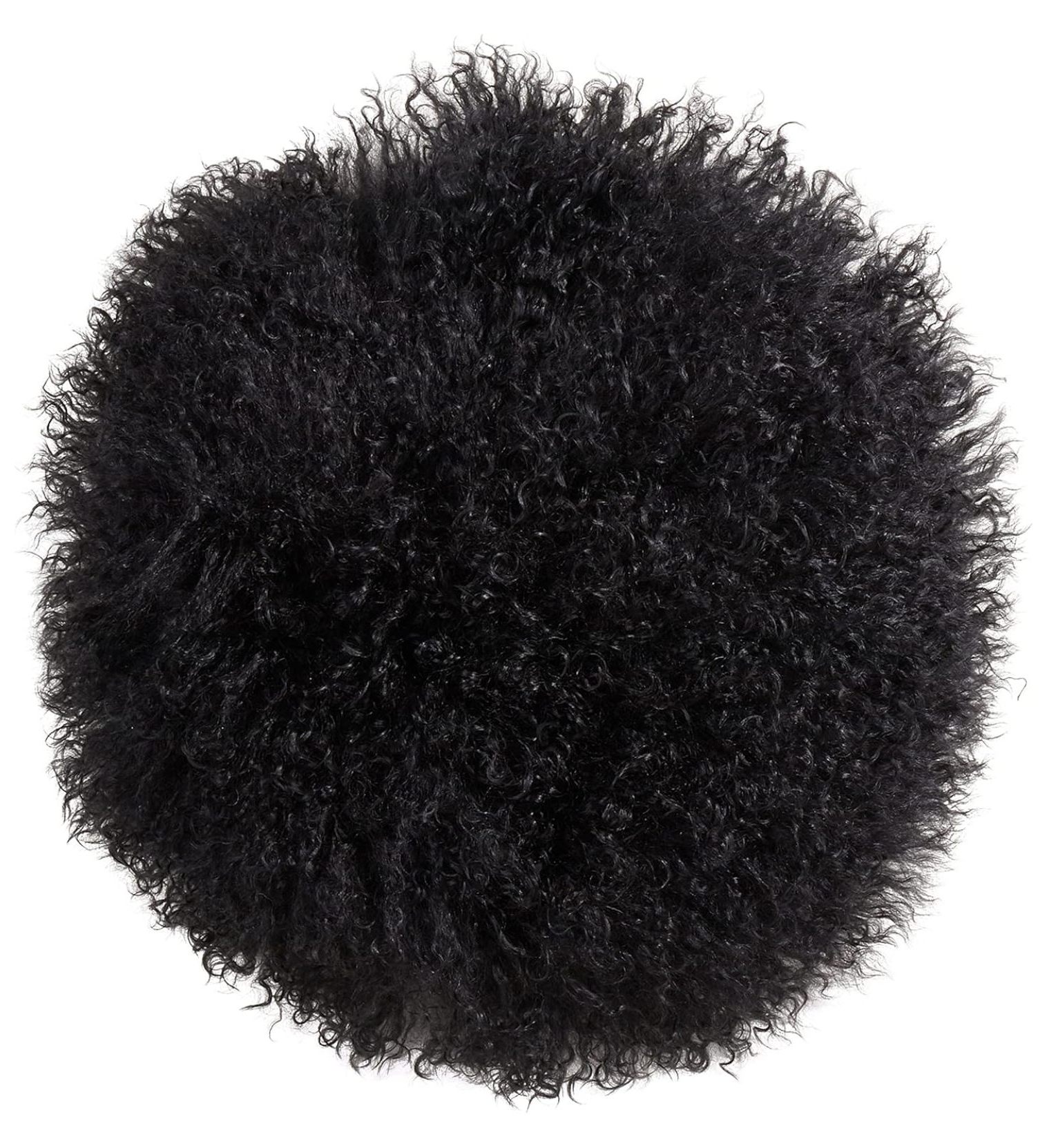 Mongolian Lamb Fur Throw Pillow with Filling - Walmart.com