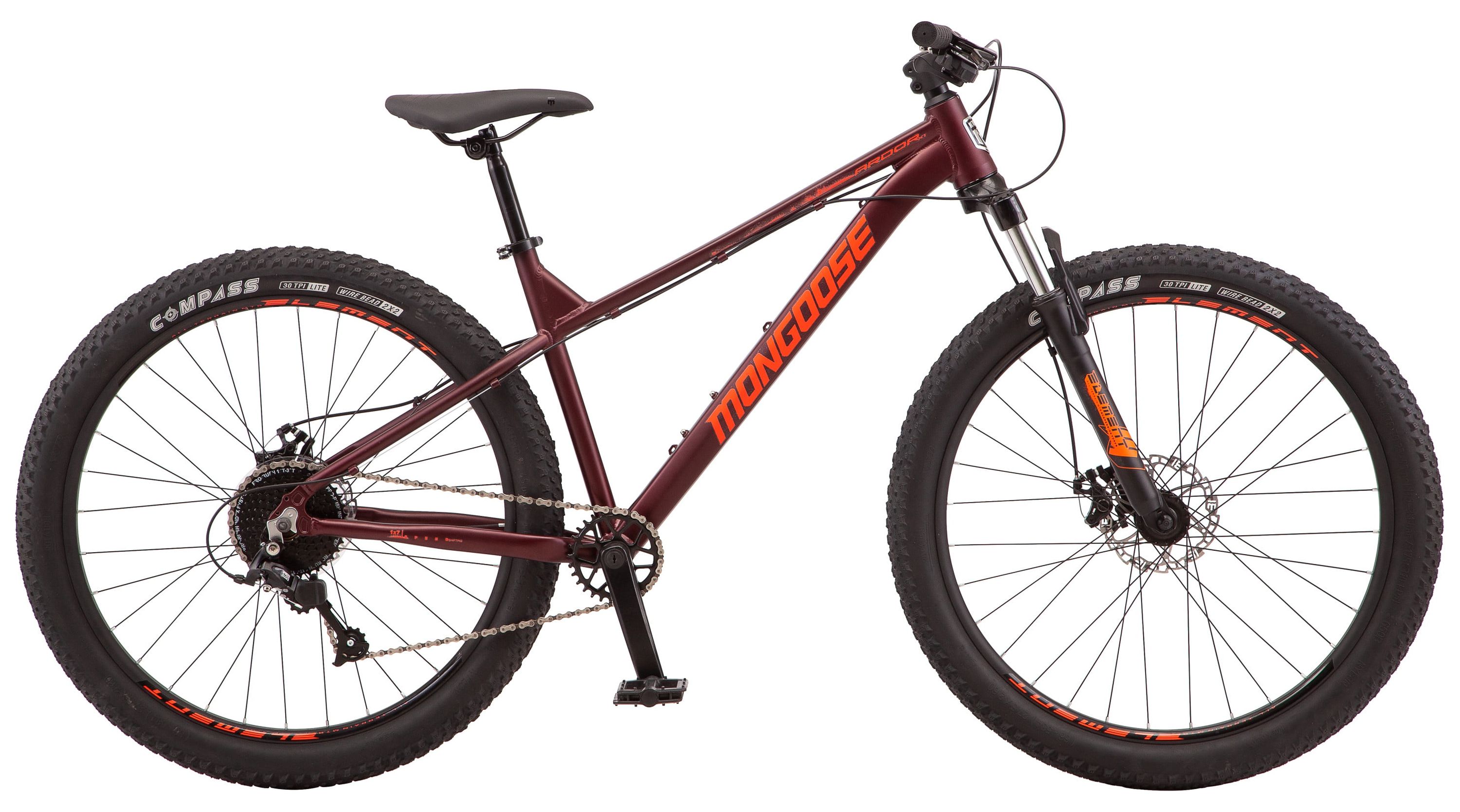 Mongoose Exhibit Mountain Bike, 29-inch wheels, 21 speeds, blue ...
