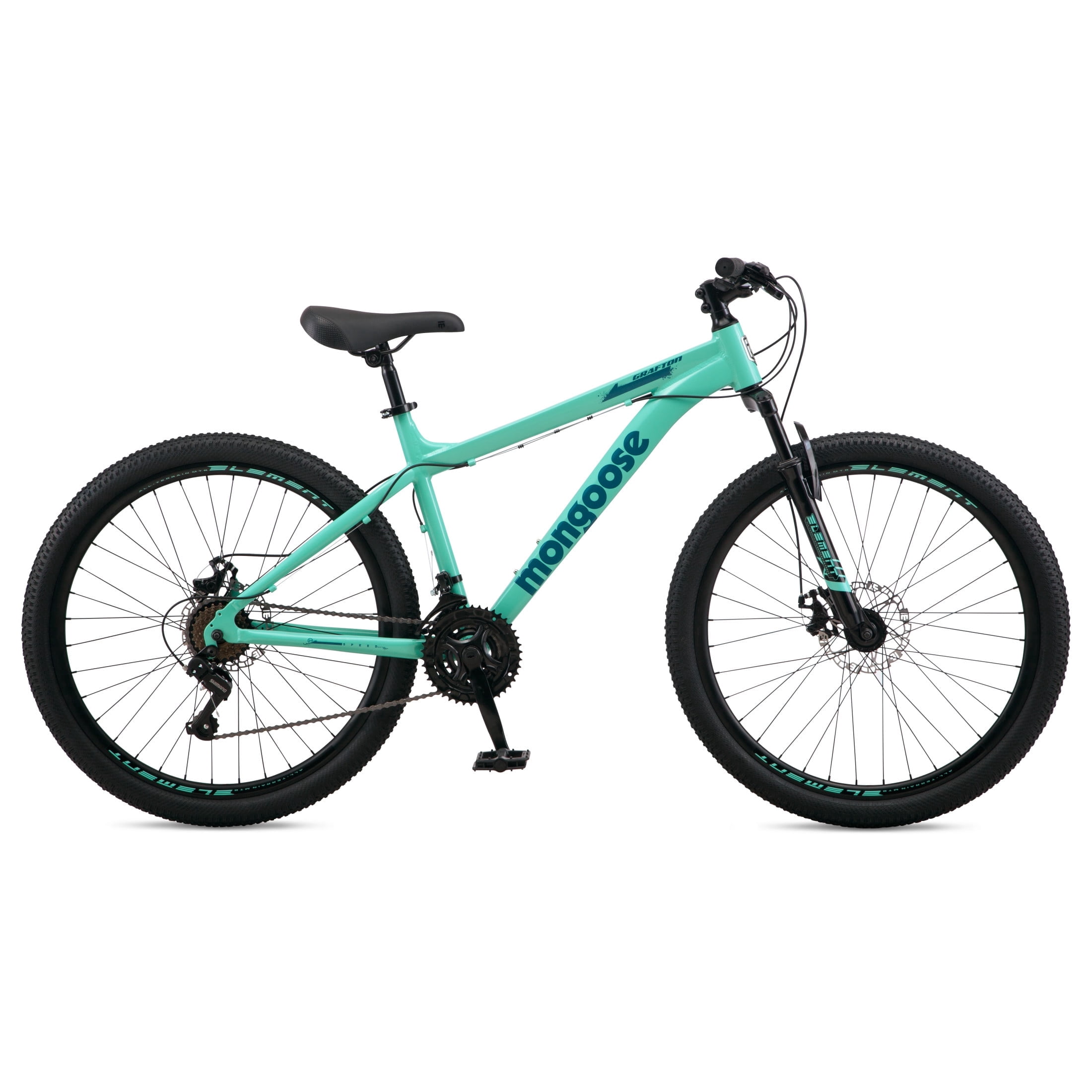 Mongoose Grafton Mountain Bike, 26-Inch Wheels, 21 Speeds, Teal ...