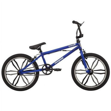 Mongoose Grid Mag 20-Inch BMX Freestyle Bike, Single Speed, Silver, Lightweight, Durable ...