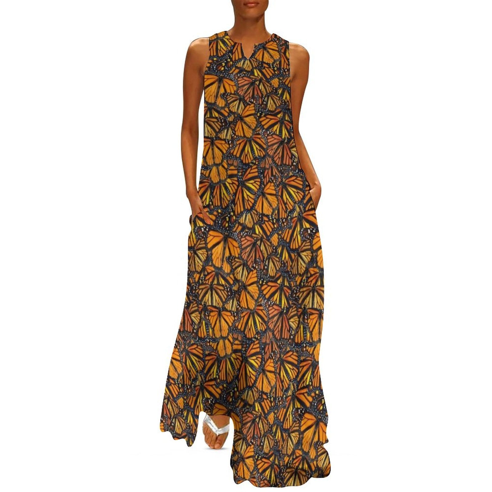 Monh Pattern Long Dress Long dresses dresses for official ocns Dress ...