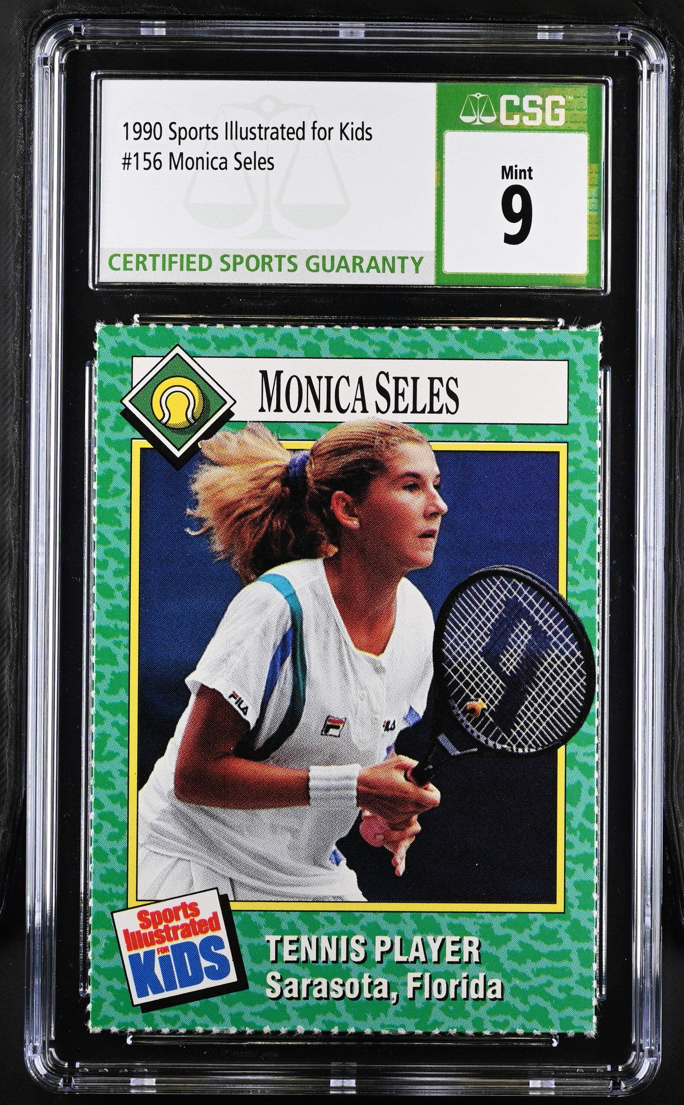 Monica Seles 1990 Sports Illustrated for Kids tennis Rookie Card CSG ...